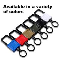 China Deyi Badge Reel Heavy Duty Retractable Keychain Carabiner Key Holder Square ID for sale