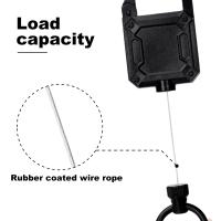 China Deyi Badge Reel Heavy Duty Retractable Keychain Carabiner Key Holder Square ID for sale