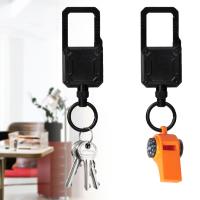 China Deyi Badge Reel Heavy Duty Retractable Keychain Carabiner Key Holder Square ID for sale