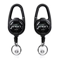 China Deyi Badge Reel Retractable Keychain Clip Id Holder Upgraded Stainless Steel Cord Suitable for Men And Wome D Hook for sale