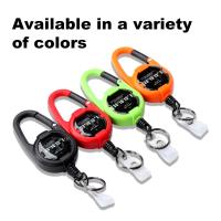China Deyi Badge Reel Retractable Keychain Clip Id Holder Upgraded Stainless Steel Cord Suitable for Men And Wome D Hook for sale
