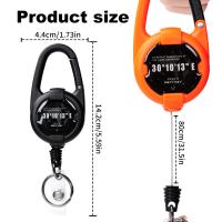 China Deyi Badge Reel Retractable Keychain Clip Id Holder Upgraded Stainless Steel Cord Suitable for Men And Wome D Hook for sale