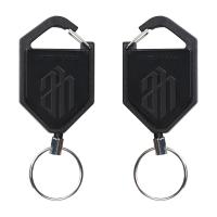 China Deyi Badge Reel Fishing 2-Pack Locking Retractable Keychain Heavy Duty Badge Holder for sale