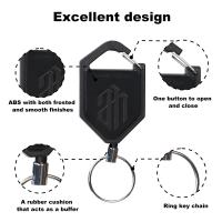 China Deyi Badge Reel Fishing 2-Pack Locking Retractable Keychain Heavy Duty Badge Holder for sale