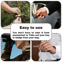 China Deyi Badge Reel Fishing 2-Pack Locking Retractable Keychain Heavy Duty Badge Holder for sale