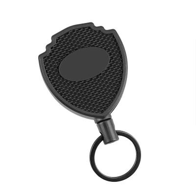 China Deyi Badge Reel Heavy Duty Buckle Badge Holder Retractable Steel Retractable Cord for sale