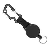 China Deyi Badge Reel Metal Carabiner Key Ring for Fishing Cycling Hiking Outdoors for sale