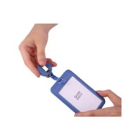 China Deyi Easy Pull Buckle Plastic Lanyard Card Holder for sale