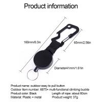 China Deyi Badge Reel Outdoor Heavy Duty Retractable Keychain Extendable Carabiner 6875 for sale
