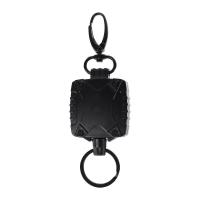 China Deyi Badge Reel Heavy Duty Metal Retractable Keychain Outdoor Black 6862 for sale