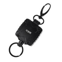 China Deyi Badge Reel Heavy Duty Metal Retractable Keychain Outdoor Black 6862 for sale