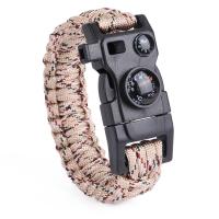 China Sports Survival Parachute Cord Wristband Gear Kit with Emergency First Aid Multi-Tool Accessories for Outdoor Wilderness for sale