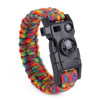 China Sports Survival Parachute Cord Wristband Gear Kit with Emergency First Aid Multi-Tool Accessories for Outdoor Wilderness for sale