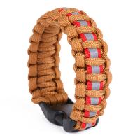 China Survival Bracelet, Fire Starter Made of Flint and Steel, Whistle and Compass, Adjustable Strap Size for Camping, Bushcraft and Emergency Equipment for sale