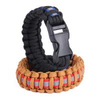 China Survival Bracelet, Fire Starter Made of Flint and Steel, Whistle and Compass, Adjustable Strap Size for Camping, Bushcraft and Emergency Equipment for sale