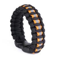 China Survival Bracelet, Fire Starter Made of Flint and Steel, Whistle and Compass, Adjustable Strap Size for Camping, Bushcraft and Emergency Equipment for sale