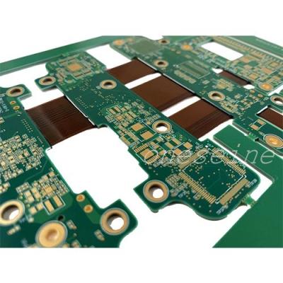 China 10 Layer Rigid Flex PCB 0.5oz-3oz Copper Thickness 2.0mm Thick Gold Plating for sale