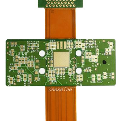 China 6 Layer Rigid Flex PCB 0.1mm Trace Width Spacing Immersion Gold ±0.25mm Tolerance for sale