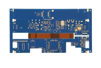 China Rigid Flex PCB 2-Layer 0.1mm Trace Width Spacing ±0.25mm Tolerance Red Solder Mask for sale