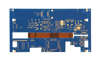 China Rigid Flex PCB 2-Layer 0.1mm Trace Width Spacing ±0.25mm Tolerance Red Solder Mask for sale
