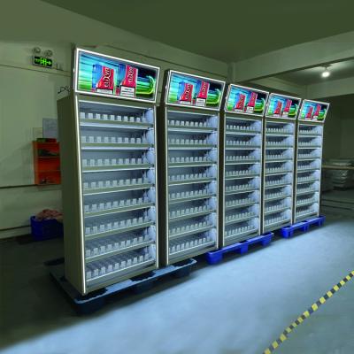 China Satom Customized ABS Tobacco Display Cigarettes Display Unit Cigarette Pusher And Door for sale