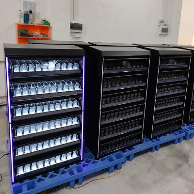 China Satom Custom Tobacco Case Display Cabinet Cigarette Shelf Rack With Smooth Pusher for sale