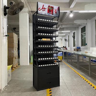 China Satom Custom Adjustable Height Metal Tobacco Case Cigarette Display Stand For Sale for sale