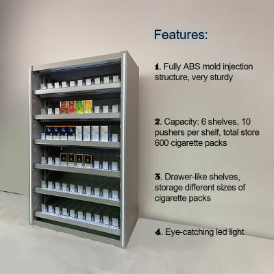 China Satom Customized 2-8 Layers Metal Cigarette Tobacco Display Cabinet Stand For Sale for sale