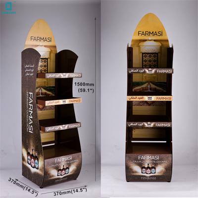 China Strong Metal 4 Layers Custom Design Advertising Poster Product Display Stand with wheels for sale