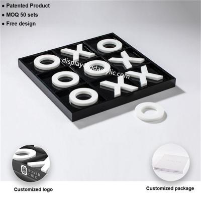 China Classic White and Black XO Game Board Set Decoration for sale