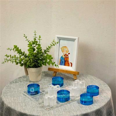 China Tabletop Home Decor Transparent Lucite Resin Tic Tac Toe for sale