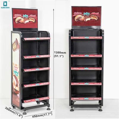 China Supermarket shelf display rack for grocery bakery and snacks potatp chip snack food display rack for sale