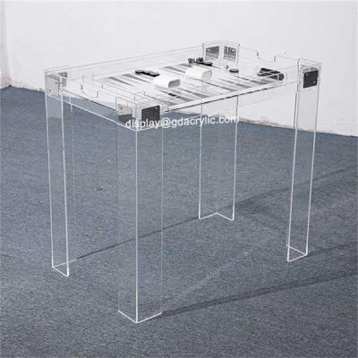 China Outdoor Lucite Acrylic Backgammon Chess Table Set for sale