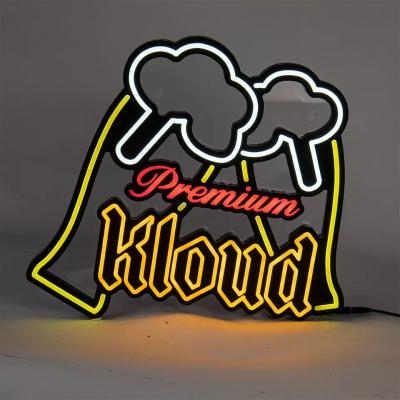 China Satom Clear Acrylic Backboard Beer Bar Neon Sign for Indoor Window Hanging Use for sale