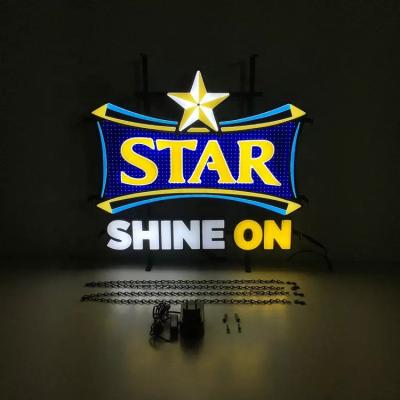 China Satom RGB Dynamic Lighting Alcohol Beverage Brand Led Neon Signs for sale