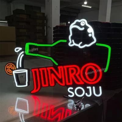 China Satom Custom Beer Bottle Shape and Achieve Logo Pantone Colors Neon Sign Led for sale