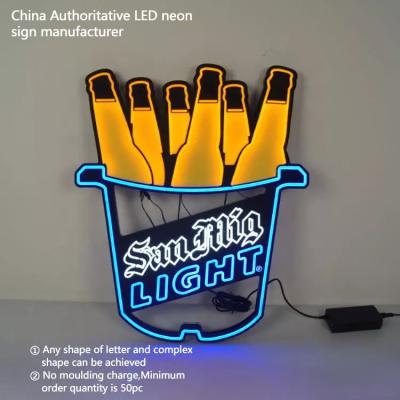 China Satom Dynamic Lighting Effect Beer Alcohol Beverage Light Neon Sign for sale