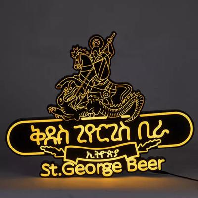 China Satom Custom CDifferent Fonts and Shapes Acrylic Backboard Led Neon Light Sign for sale