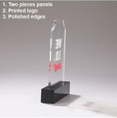 China Brand Advertising Baterry Supply Light Up Printed Electronic Menu Stand Acrylic Menu Holder LED Custom for sale