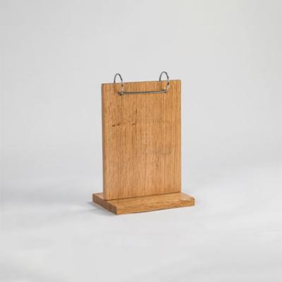 China Natural Wood Clip Menu Holder Flip Tabletop Sign Holder Stand A4 / A5 / A6 Size Custom for sale