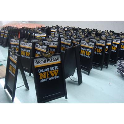 China Desktop A Frame Rewriteable Blackboard Mini Desk Standing Menu Holder Display For Restaurant And Bar for sale