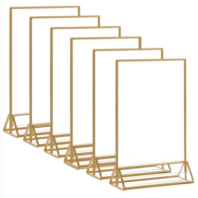China 5 x 7 Detachable Two Sides Printed Acrylic Menu Card Holder Desktop Menu Display for sale