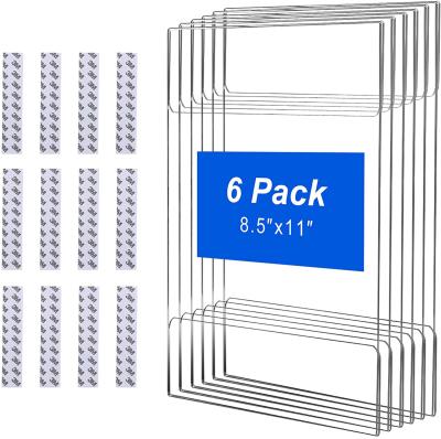 China 8.5 x 11 Slatwall  Hanging Sign Holder Acrylic Card Display Stands for sale