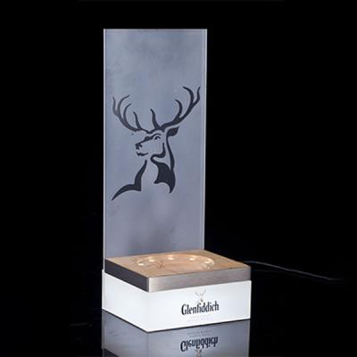 China Custom Capacity Alcohol Display Rack LED Bottle Glorifier Stand for sale