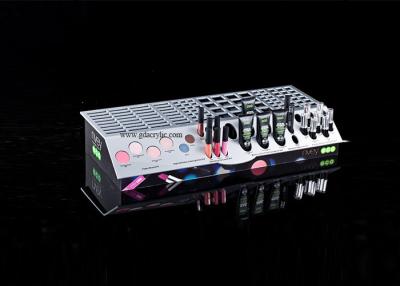 China Three-side Graphic Comprehensive Multiple Display Black Acrylic Cosmetic Makeup Stand for sale