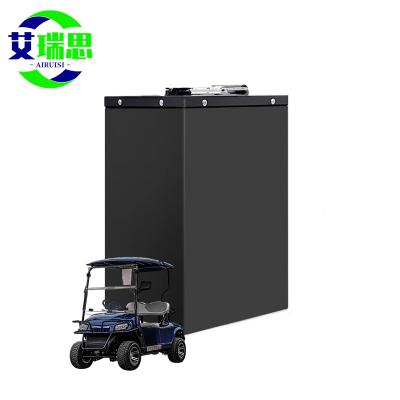 China 48V 105Ah Club Cart Deep Cycle Lifepo4 51.2V 4 Wheel Low Speed Sightseeing Car Lithium Ion Golf Cart Battery for sale