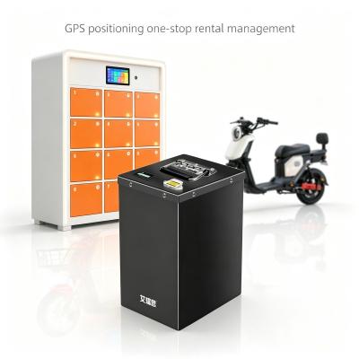 China 48V 60V 72V electric motorcycle battery packs with rental management system suitable for citycoco U6 electric bicycles for sale