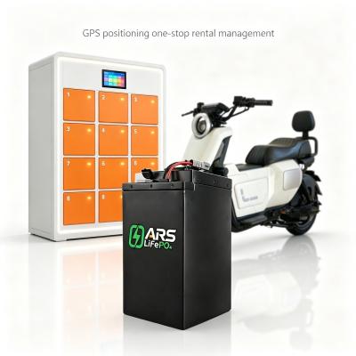China 48V 60V 72V electric motorcycle battery packs with rental management system suitable for Monster U6 electric bicycles for sale