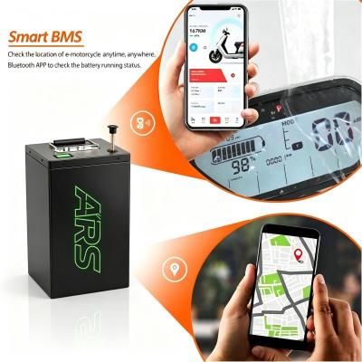 China Custom 48V 60V 72V scooter lithium battery motorbike battery pack for Aimiko UB scooter with Bluetooth GPS OEM/ODM for sale