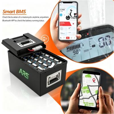 China Custom 48V 60V 72V scooter lithium battery motorbike battery pack for Monster UB scooter with Bluetooth GPS OEM/ODM for sale